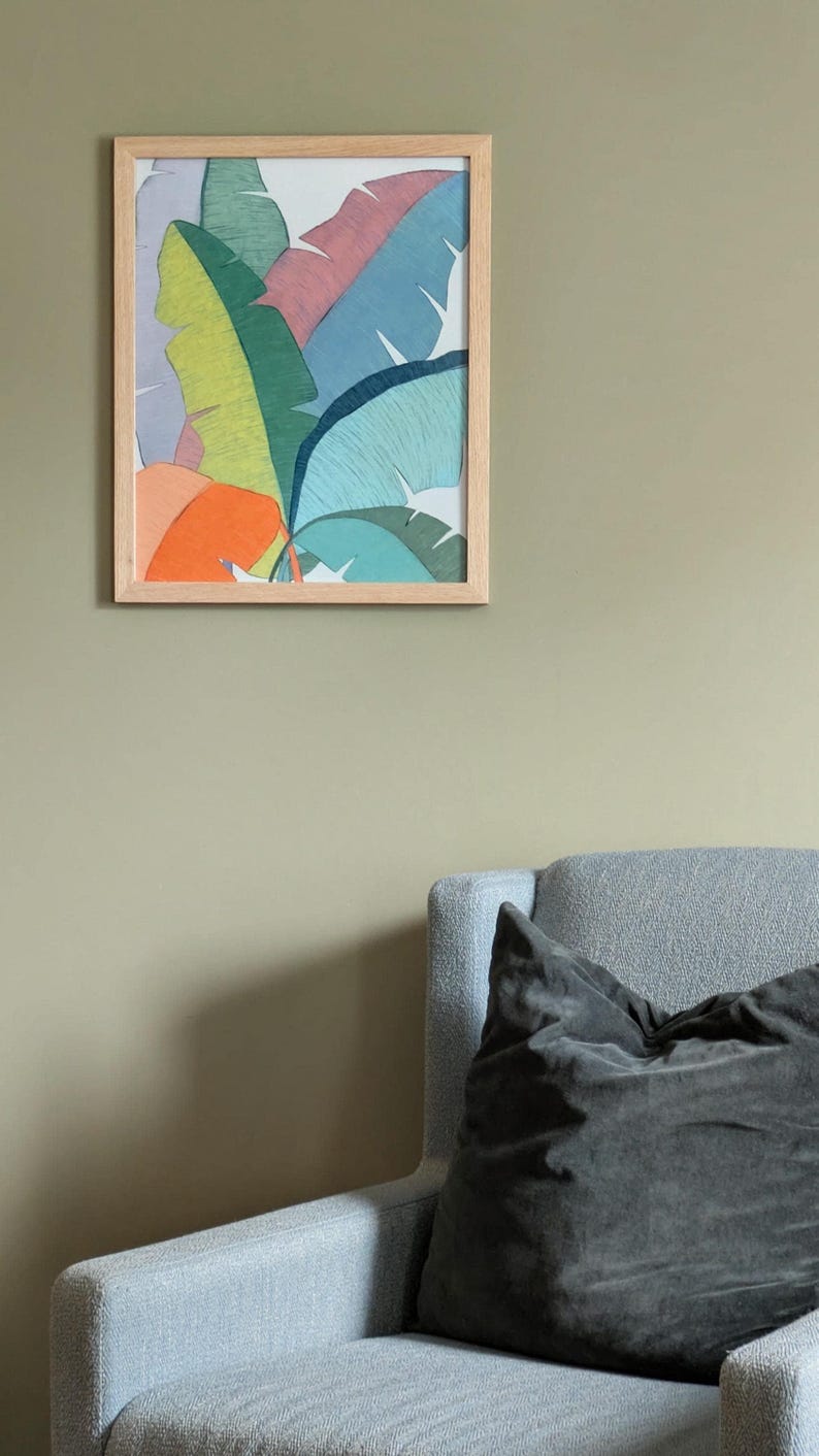 NON-GLARE | Stained Oak Wood Frame (1"w) | With Non-glare Acrylic ...