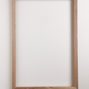 EXTRA THIN Stained Oak Wood Frame 3/4w Satin Finish Non-glare Acrylic ...