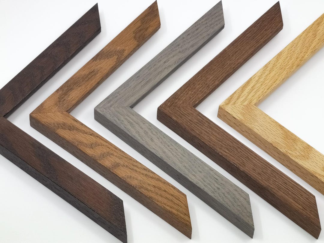 Stained Oak Wood Frame (1"w) | With STANDARD Premium Framing Grade ...