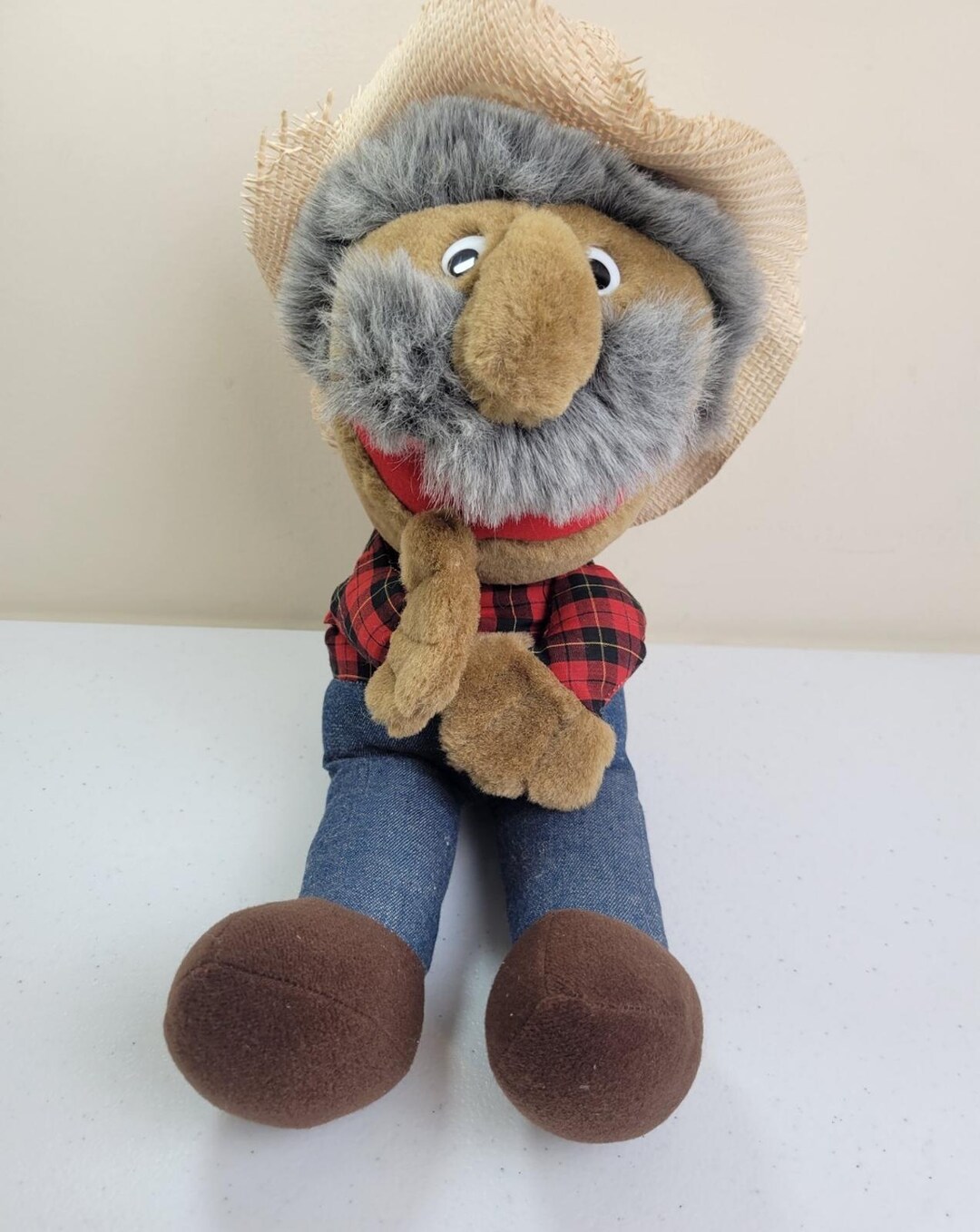 Vintage Shotgun Red Hee Haw TV Show Country Grandpa Puppet Plush ...