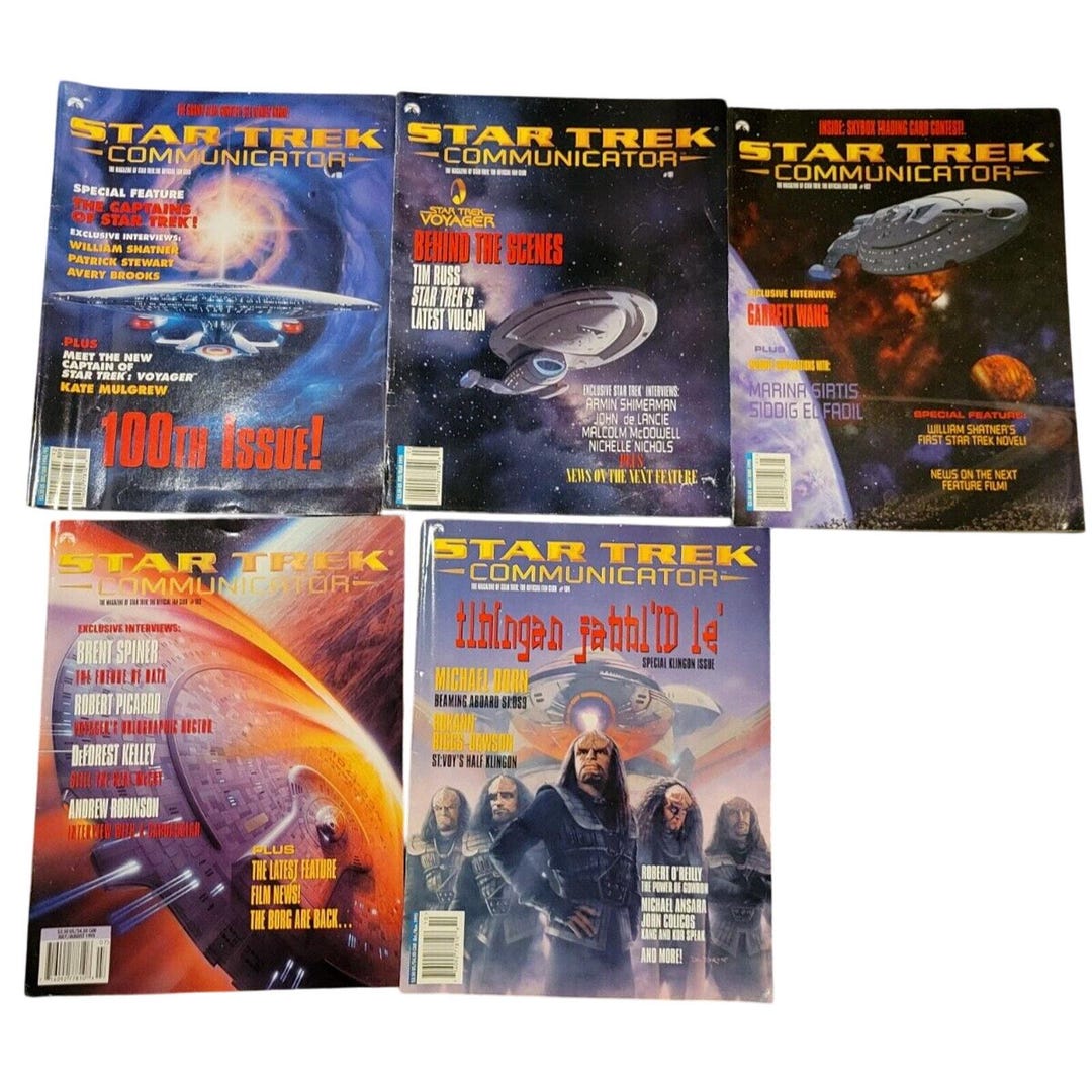 Star Trek Communicator Sci-fi Magazines Volume 100104 Lot of 5 Vtg 1994 ...