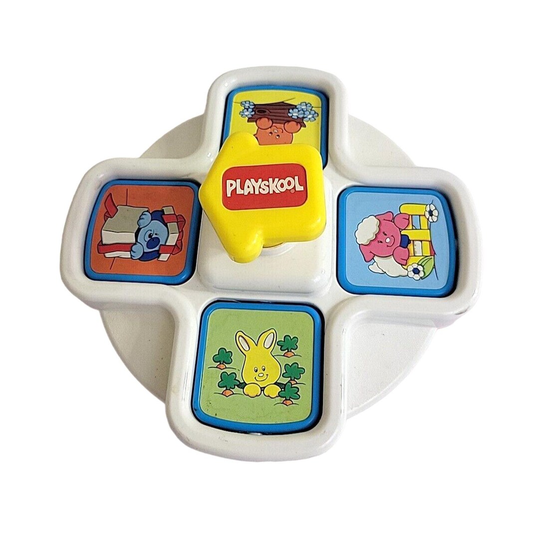 Vintage 1990 Playskool Peek ’n Pop Flip Push Toy for Baby Kids Toddlers ...