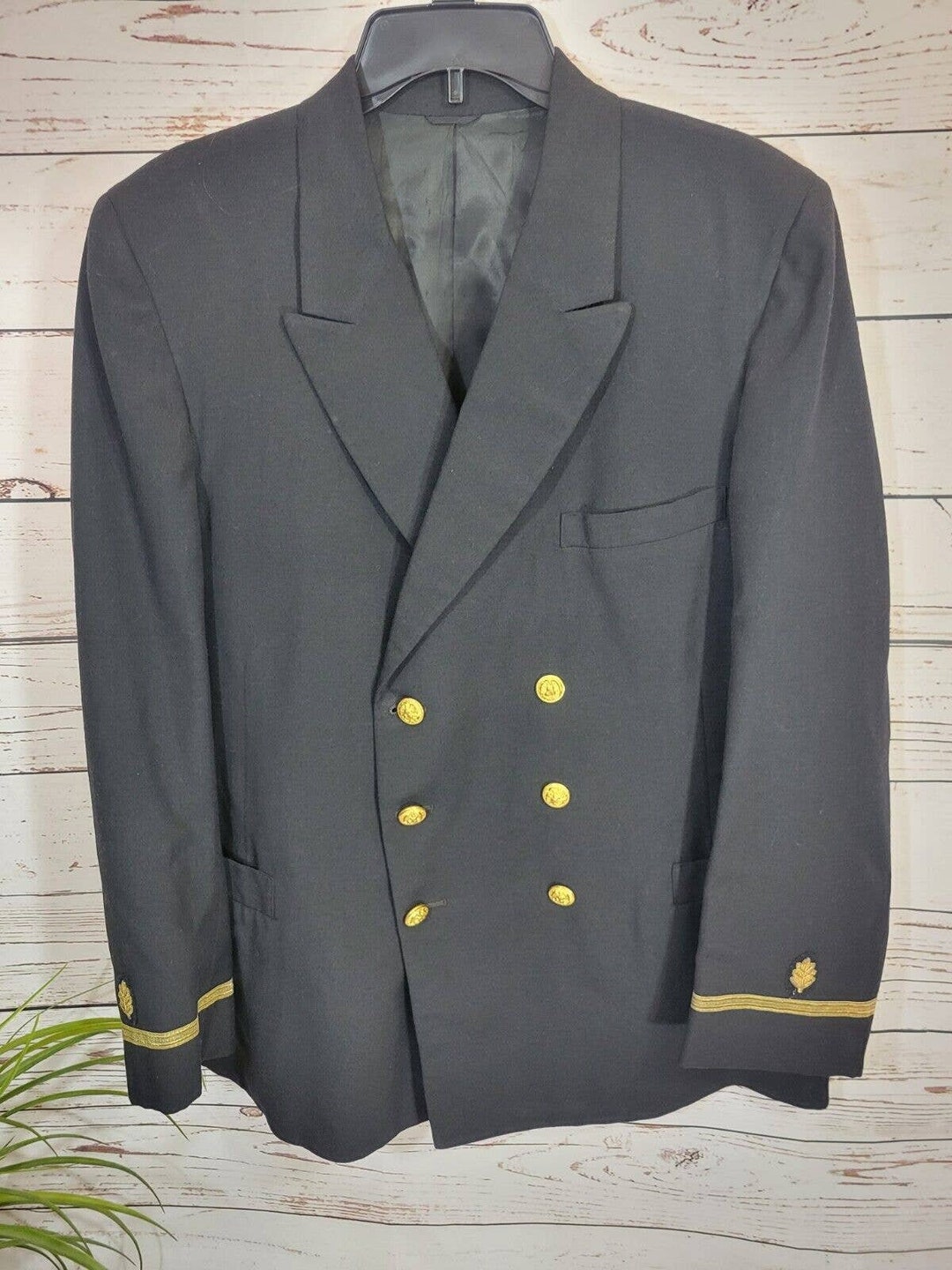 Novakoff Black U.S. Navy Military Officers Leaf Uniform Jacket SZ Large ...