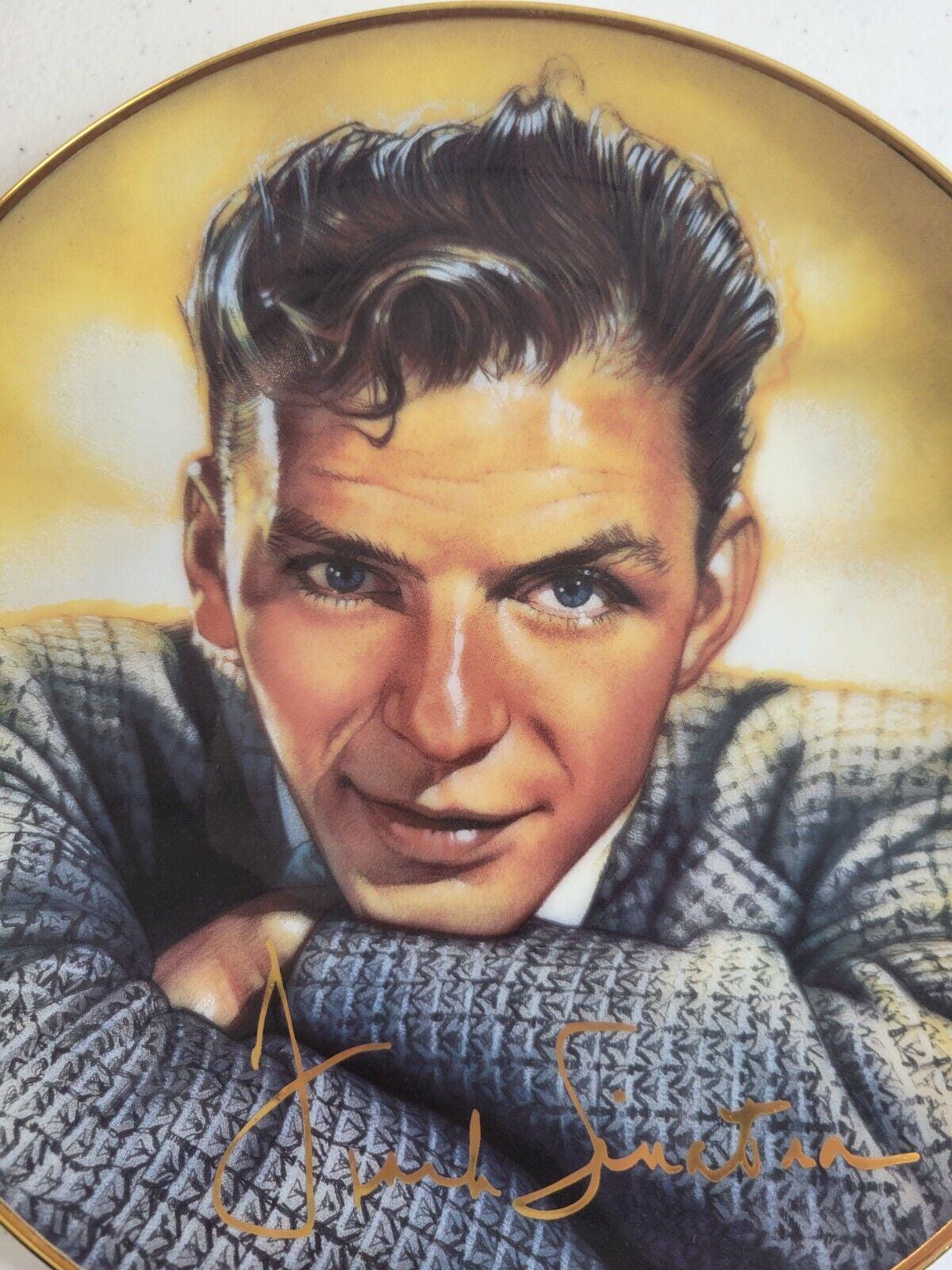 Franklin Mint Frank Sinatra the Boddy-soxer Days Drew 8 Plate W/stand ...