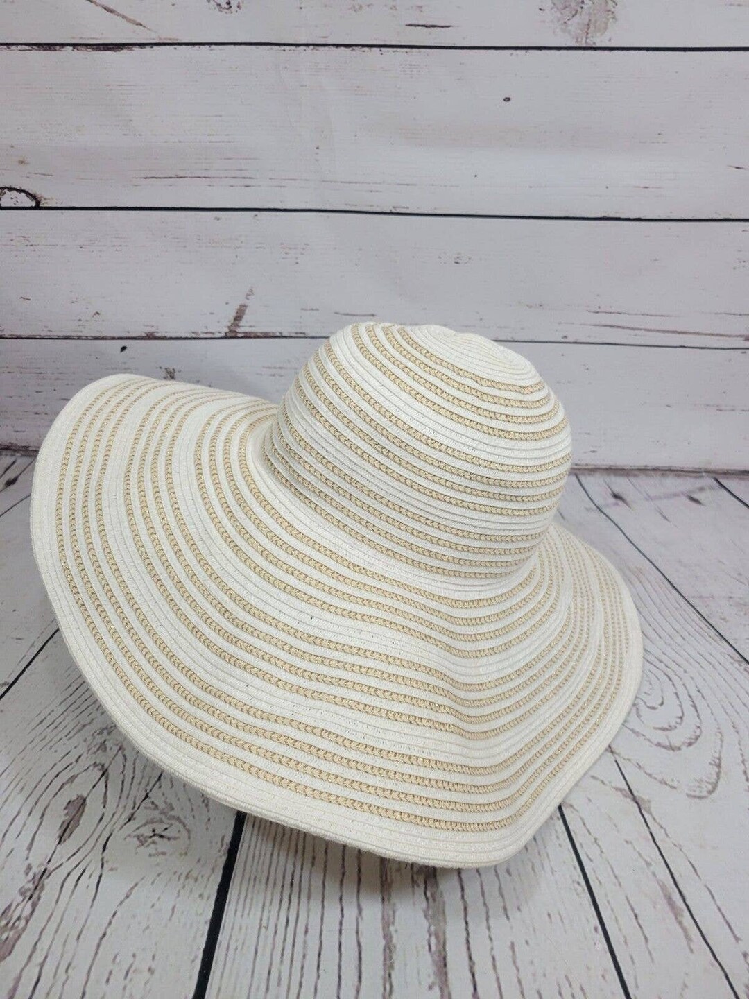 Icing White Wide Brim Beach Summer Straw Sun Floppy Hat - Etsy