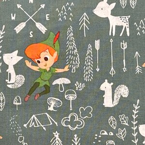 Peter Pan Forest Fabric by Half Yard Fat Quarter Peter Pan | Etsy