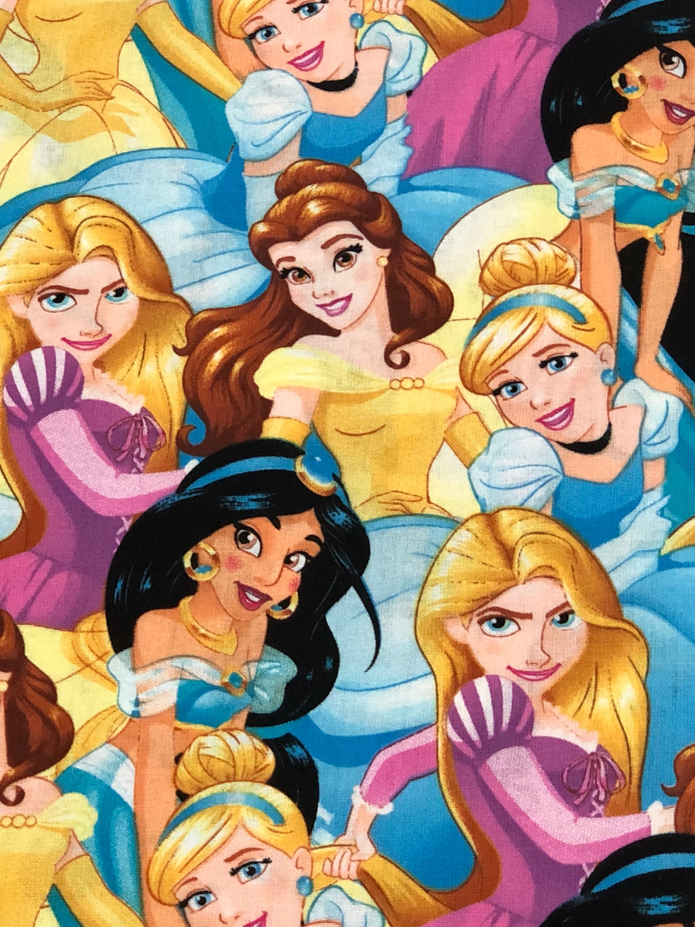 Fabric Jewelry & Beauty Disney Princess Fabric by the 1/2 Yard Craft ...