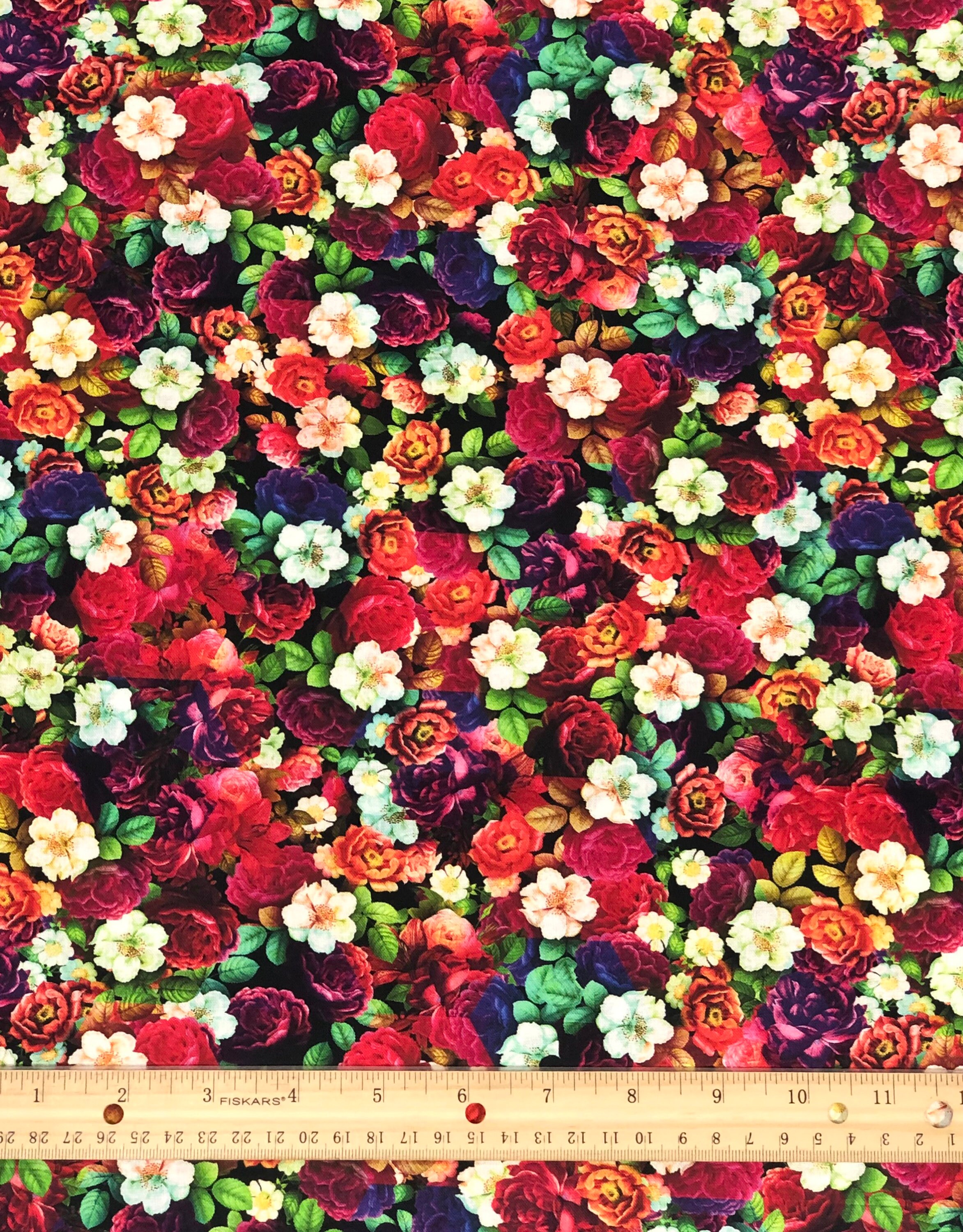 Hyper Bright Floral Fabric By Half Yard Fat Quarter Flowers | Etsy