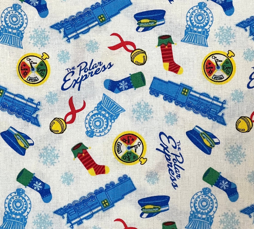 Polar Express Train Fabric by Half Yard, Fat Quarter, Christmas Cotton ...