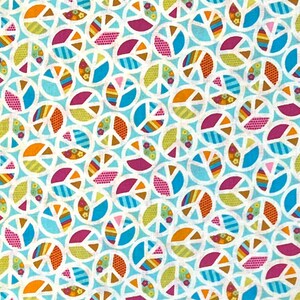 Peace Signs Fabric, by Half Yard, Fat Quarter, Peace Symbols Novelty ...