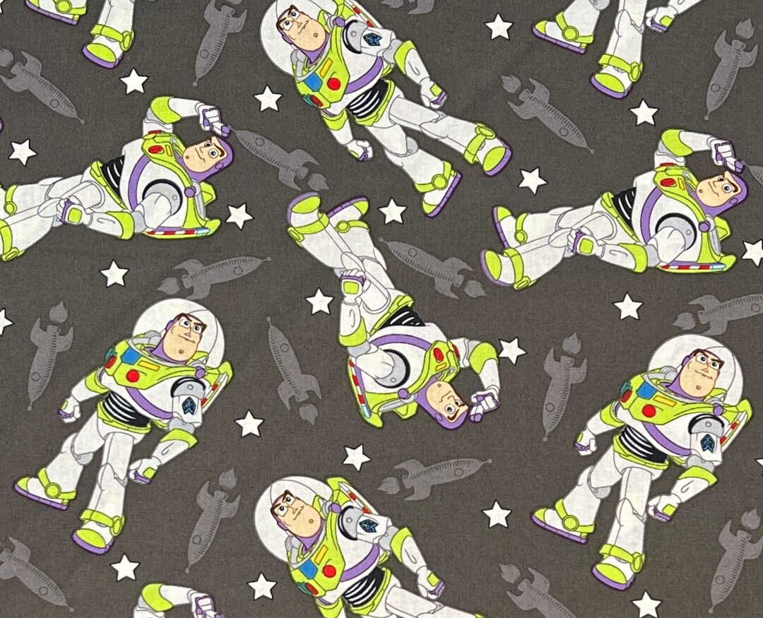 Buzz Lightyear Rockets Toss 100% Cotton Fabric | Fat Quarter, Half Yard ...