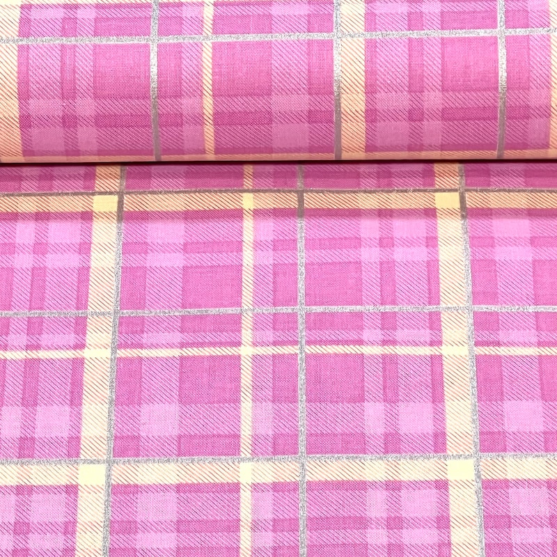 Pink Plaid Fabric - Etsy