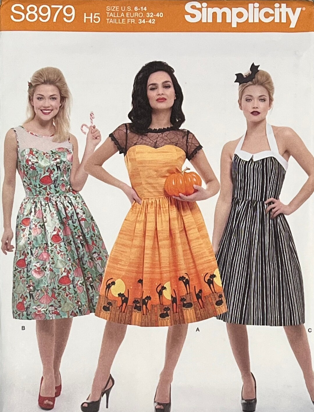 Halloween Dress Sewing Pattern, Adult Misses’ Size 6-14 OR 16-24 ...