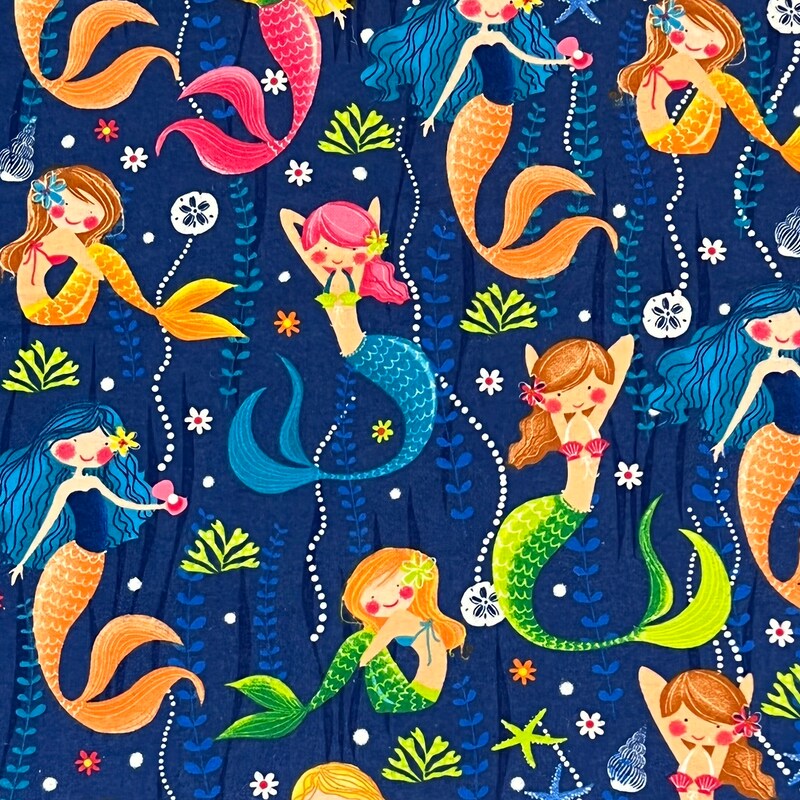Flannel Mermaid Fabric - Etsy