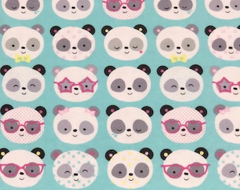 Panda Fabric Pandaline Cute Scandinavian Panda Pattern Tightrope Baby ...