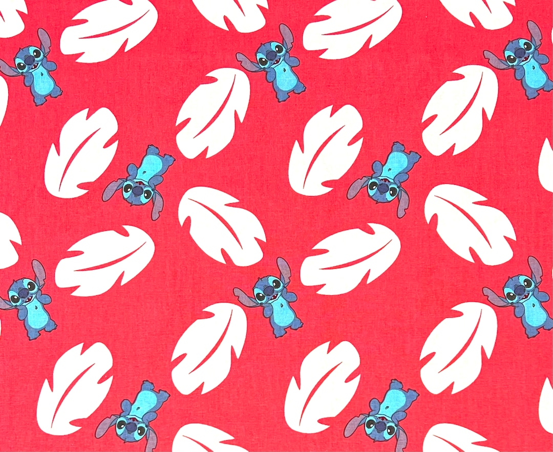 Lilo Dress Fabric by Half Yard, Fat Quarter, Disney Stitch Hawaiian ...