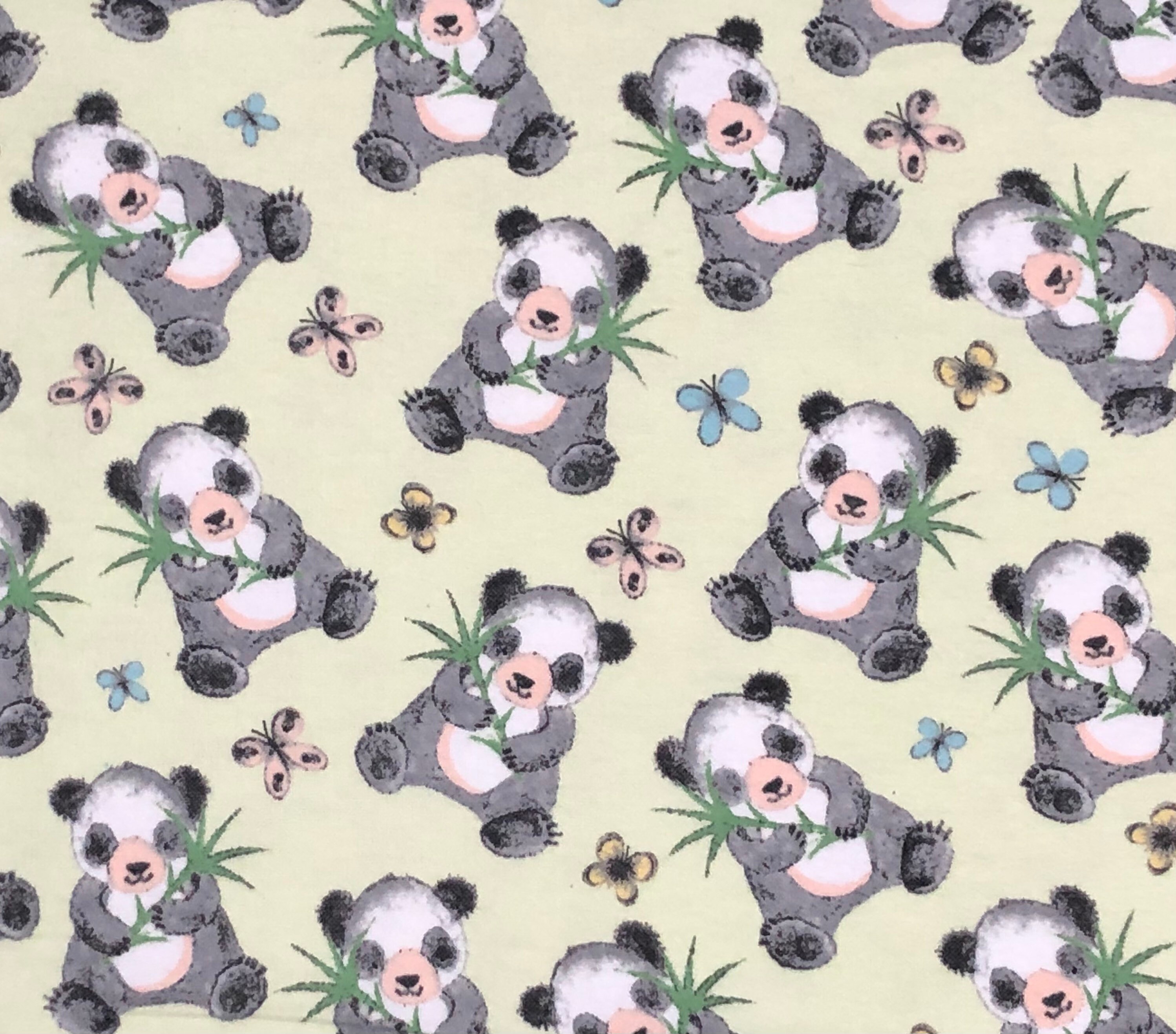FLANNEL Panda Baby Fabric by the Half Yard Fat Quarter Panda - Etsy