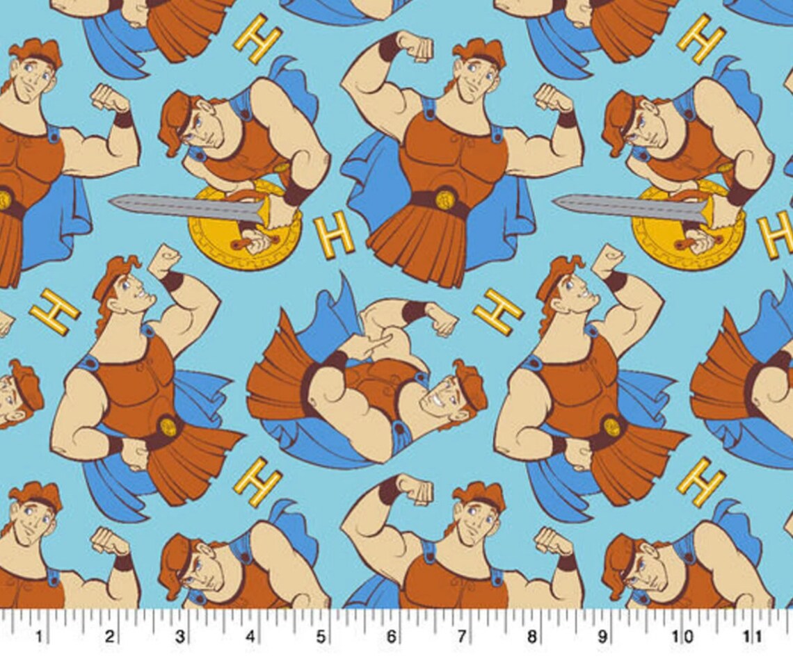 Hercules Badge Licensed Character 100% Cotton Fabric | Fat Quarter ...