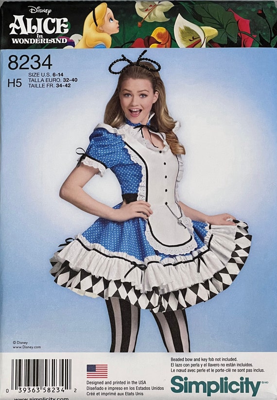 Alice in Wonderland Sewing Pattern Misses Costume Dress | Etsy