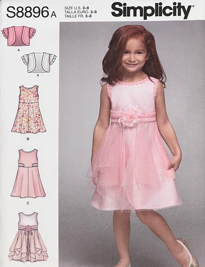 Childs Dress Sewing Pattern Dress With Fabric Variations and - Etsy
