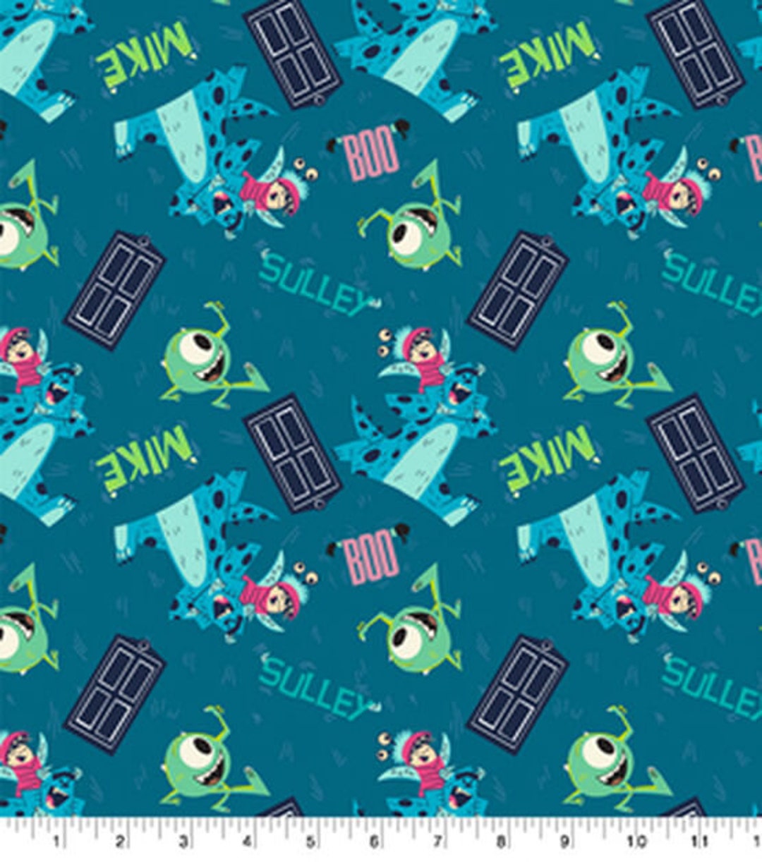 Monsters Inc Sketch Toss 100% Cotton Fabric | Fat Quarter, Half Yard - Etsy