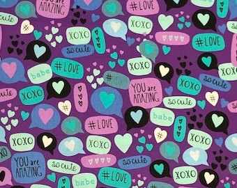 Affirmations Fabric Affirmations in Blue by Kociara Affirmations ...