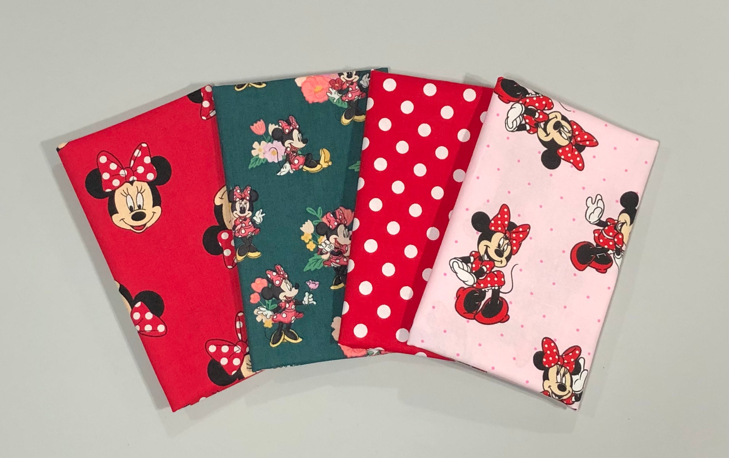 Minnie Mouse Flowers Fat Quarter Bundle of 4 Disney Polka Dot | Etsy