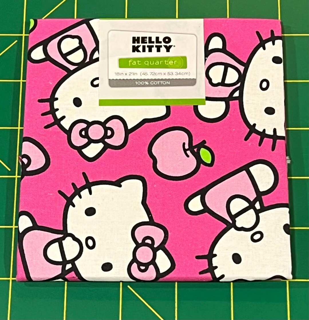 Hello Kitty & Apples 100% Cotton Fabric | Precut Fat Quarter - Etsy