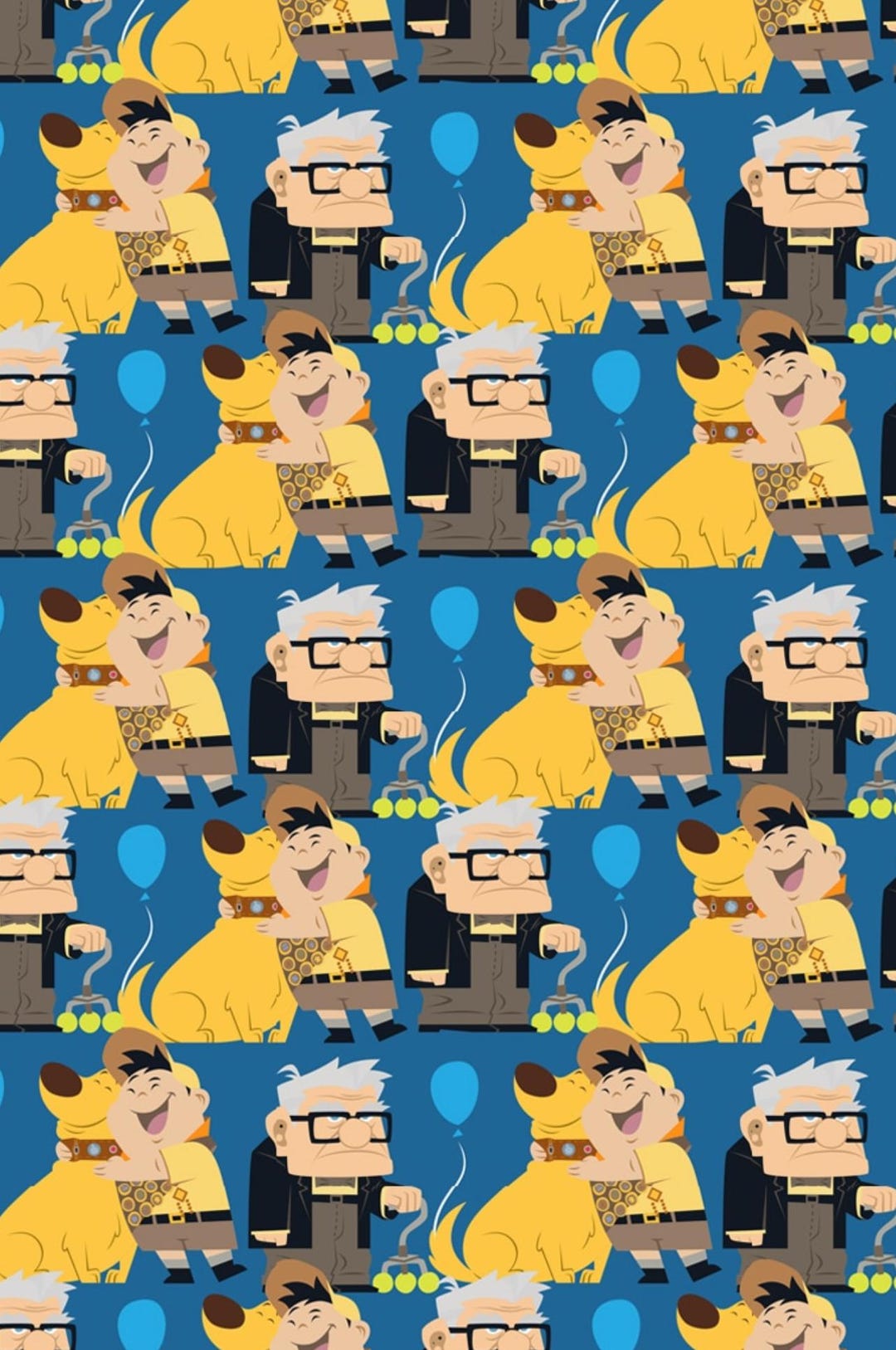 Up Characters Carl Russell & Dug Packed 100% Cotton Fabric | Fat ...