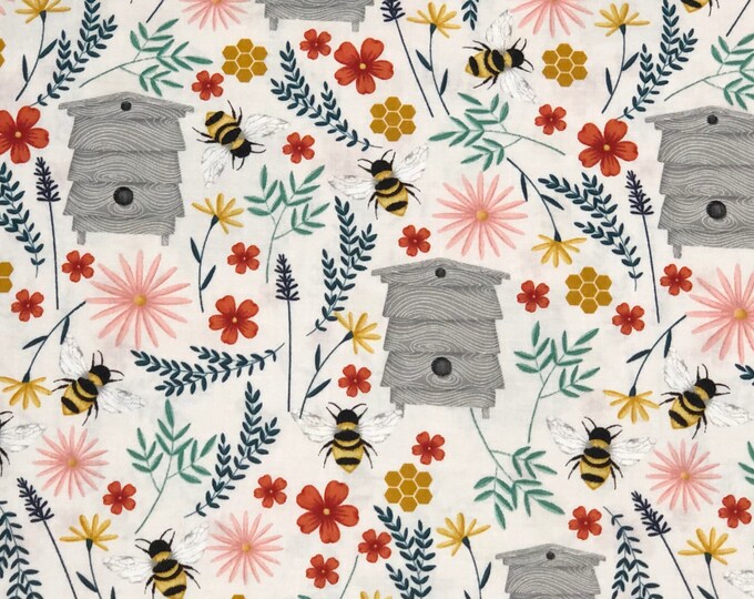 Bees Beehive Fabric by Half Yard End of Bolt Fat Quarter - Etsy