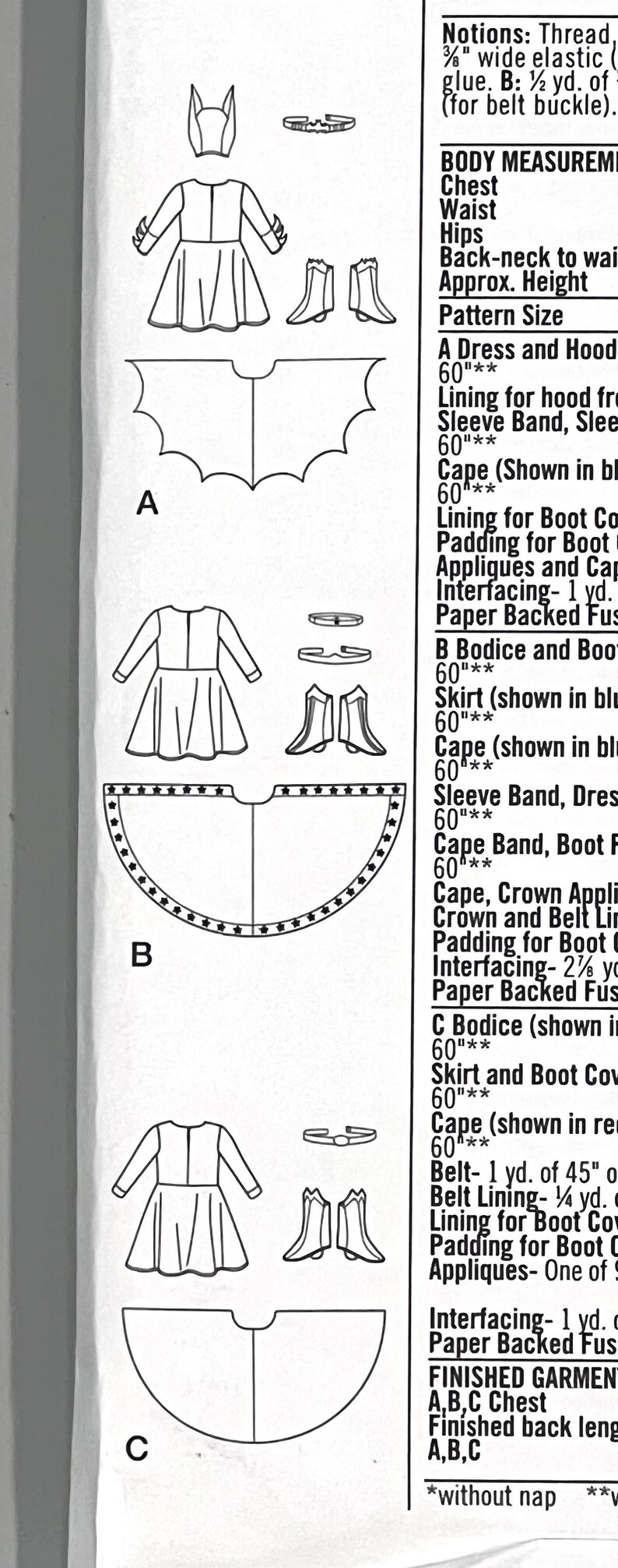 Wonder Woman Sewing Pattern Batgirl Supergirl Costume Child - Etsy