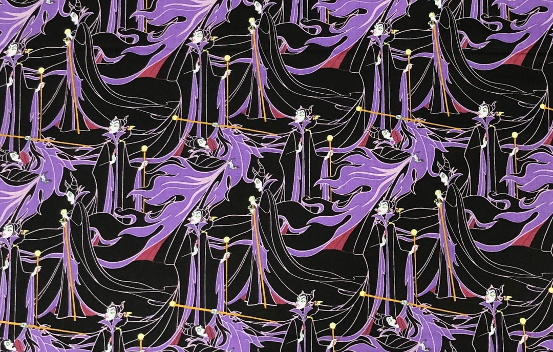 Evil Maleficent Fabric by Half Yard, Fat Quarter, Villains Maleficent ...