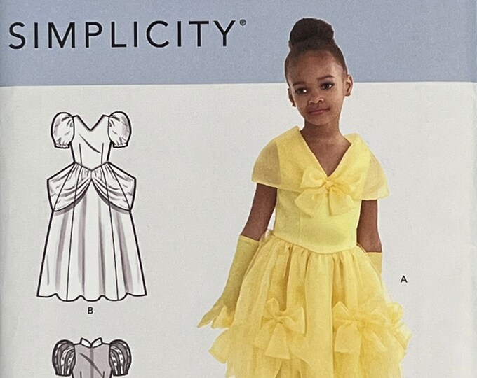 Belle Dress Sewing Pattern, Princess Girls Costume Child's Size 3-6 OR ...