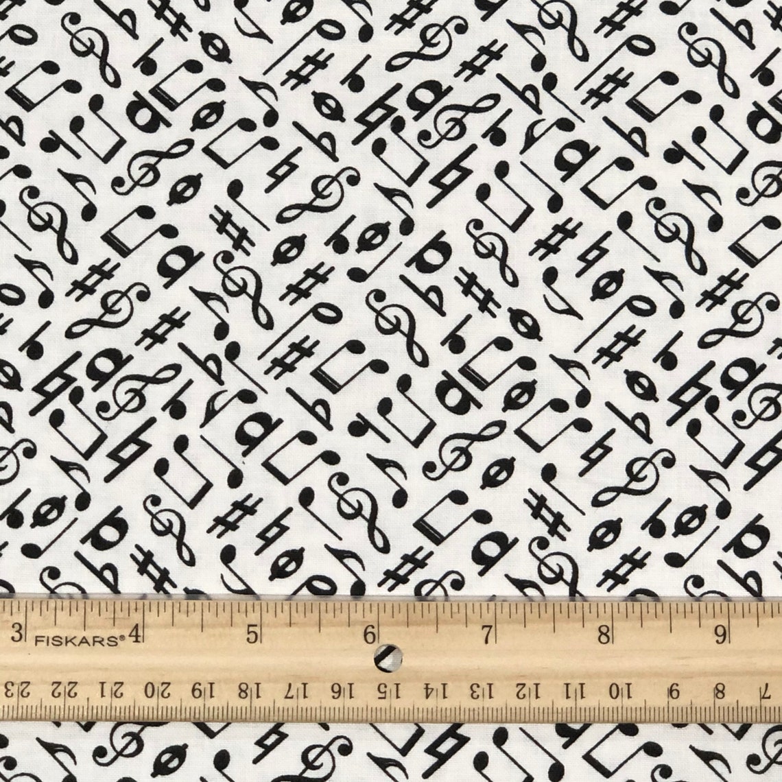 Music Notes Fabric by Half Yard Fat Quarter Black Music - Etsy
