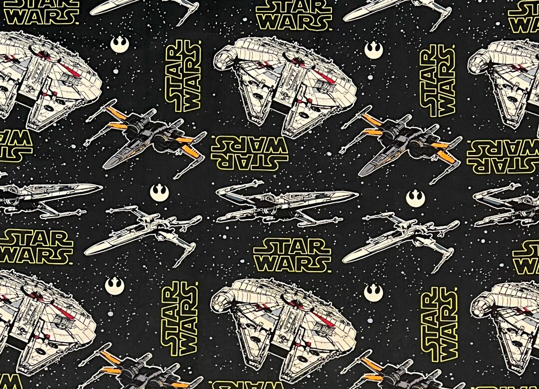 Star Wars Millennium Falcon Fabric by Half Yard, Fat Quarter, Ships X ...