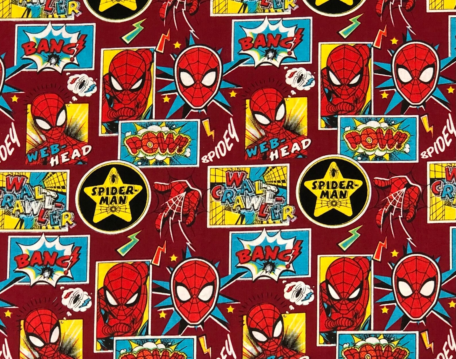 Spiderman Fabric by Half Yard Fat Quarter Spider-man Outside | Etsy