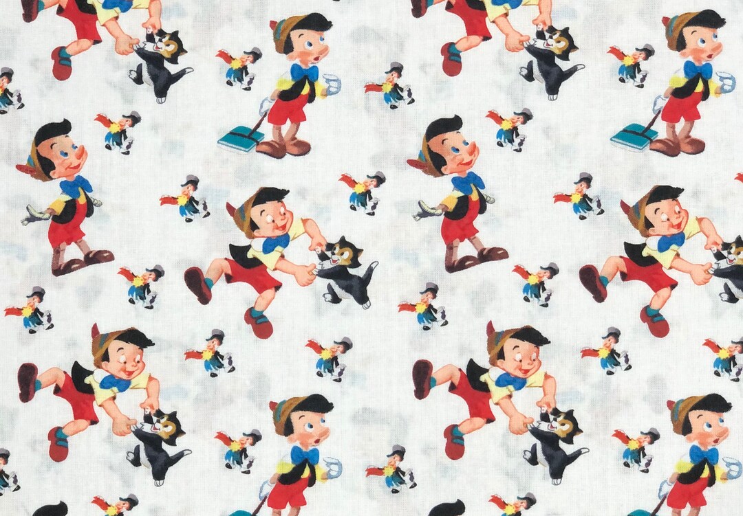 Pinocchio Official Conscience 100% Cotton Fabric | Fat Quarter, Half ...