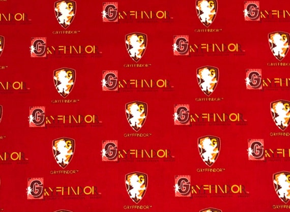 Harry Potter Gryffindor Fabric by Half Yard Fat Quarter | Etsy