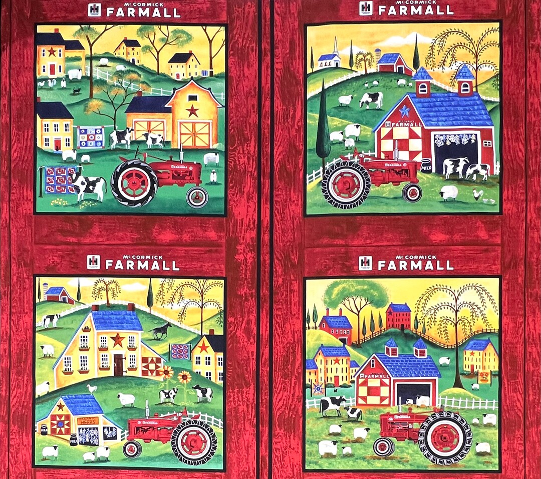 By the Panel, Licensed Farmall 4 Scenes Pillow Panel, by the Yard (35 1 ...