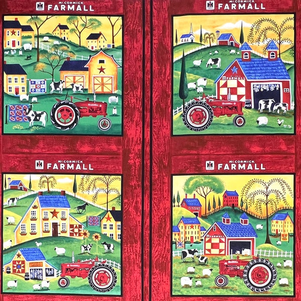Tractor Quilt Panel - Etsy