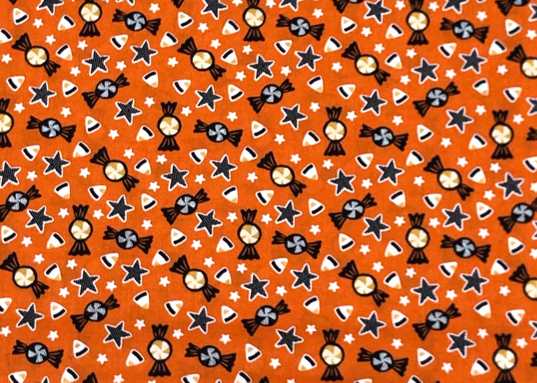 Fun Candy Corn Halloween 100% Cotton Fabric | Fat Quarter, Half Yard - Etsy