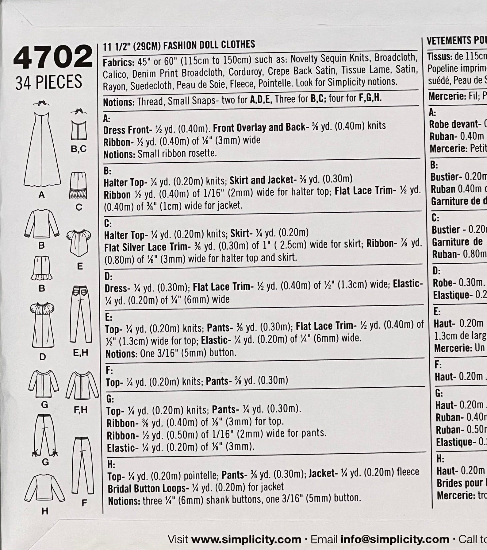 11 1/2” Doll Clothes Sewing Pattern, Fashion Doll Dress Top and Pants ...