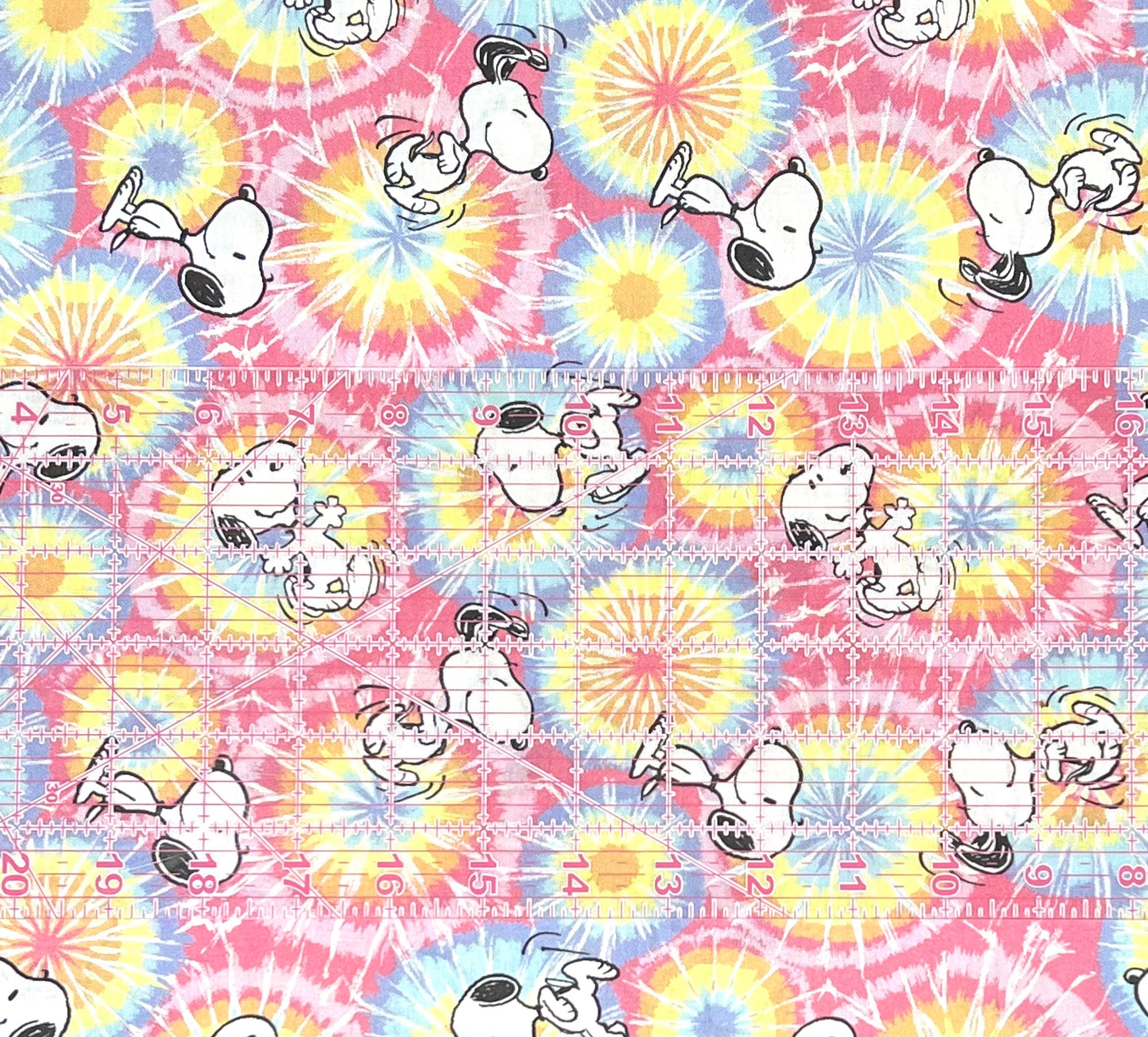 Snoopy Tie Dye Peanuts 100% Cotton Fabric | Fat Quarter, Half Yard - Etsy