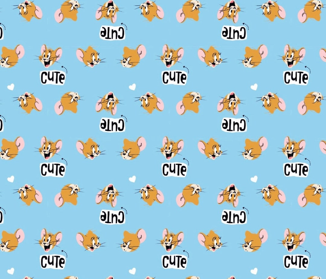 Tom and Jerry Fabric by Half Yard, Fat Quarter, Tom and Jerry Cartoon ...