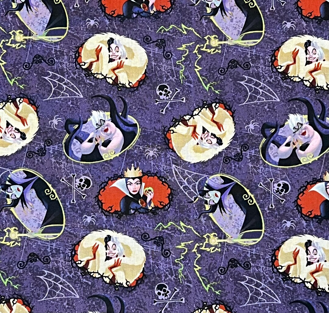 Villains Toss Purple 100% Cotton Fabric | Fat Quarter, Half Yard - Etsy