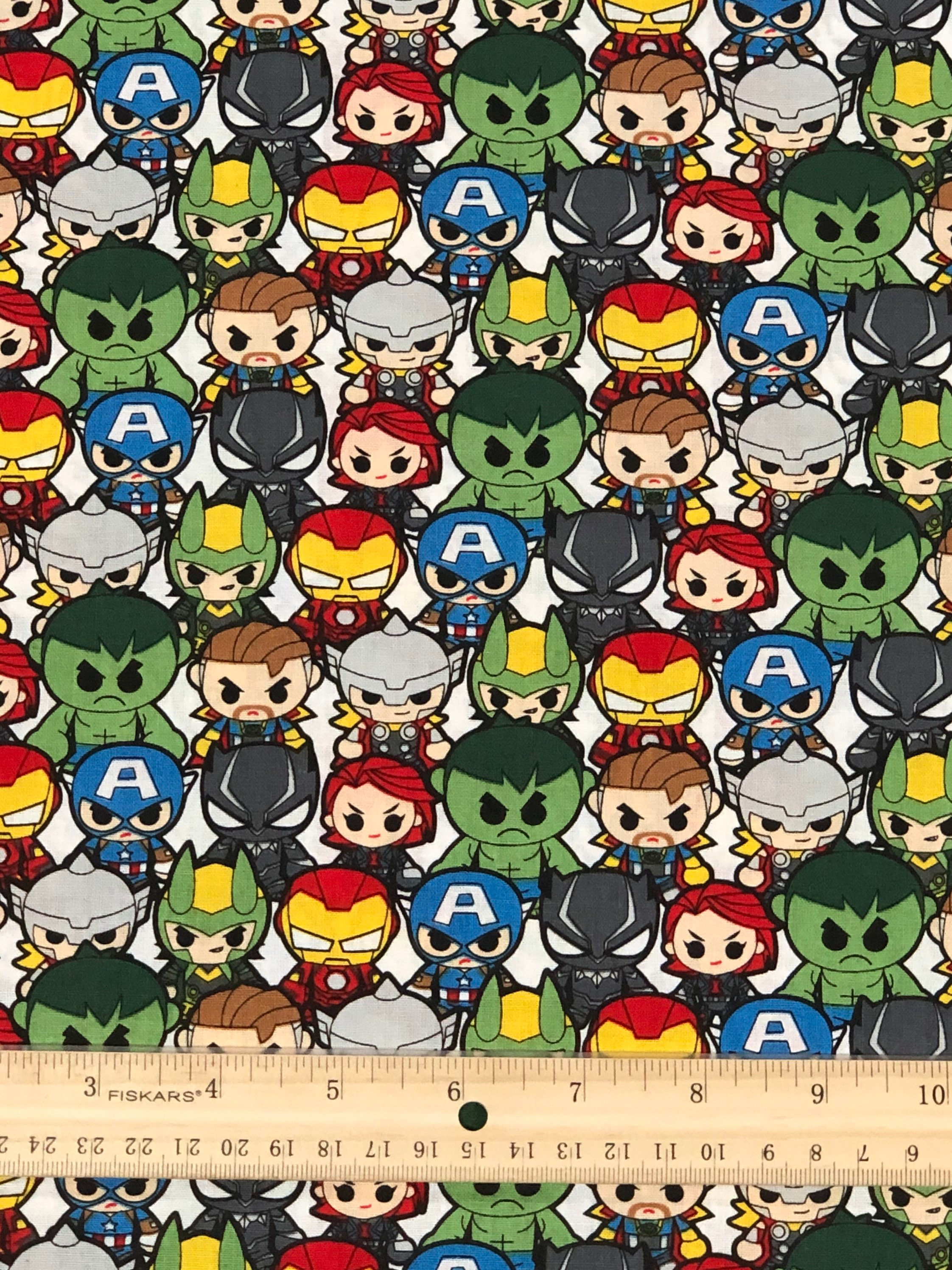 Marvel Mini Heroes Fabric by Half Yard Fat Quarter Captain - Etsy UK