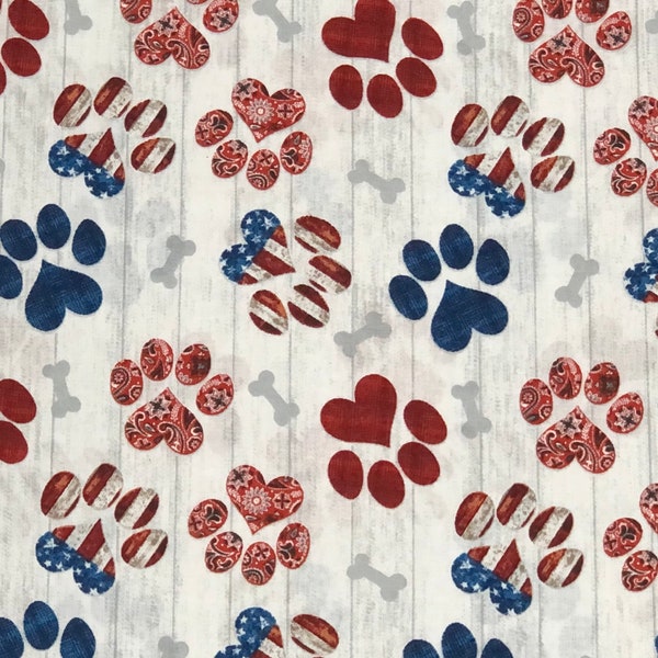Paw Print Fabric - Etsy