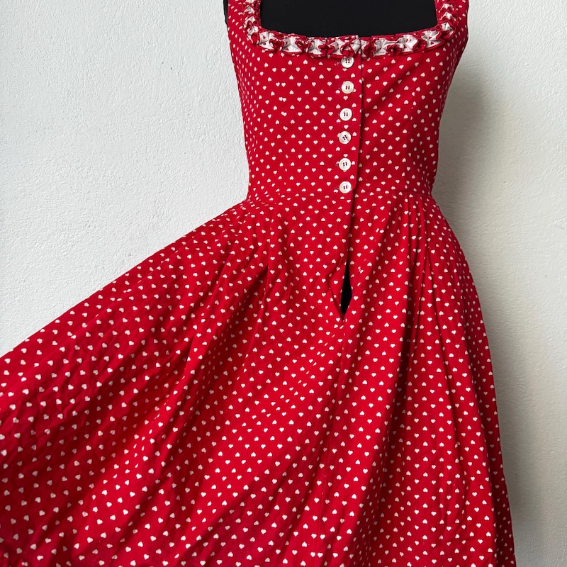 Vintage Red Heart Dress - Etsy UK