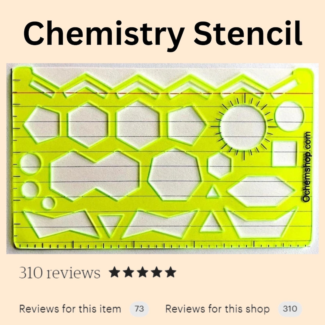 Ochemshop Chemistry Stencil | Organic Chemistry Stencil With Minor ...