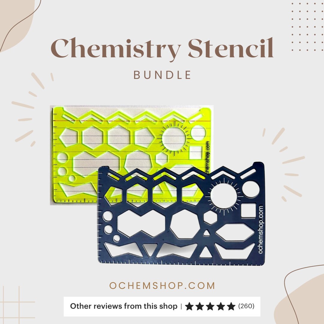 Science Stencils | Chemistry Stencil Bundle | Organic Chemistry ...